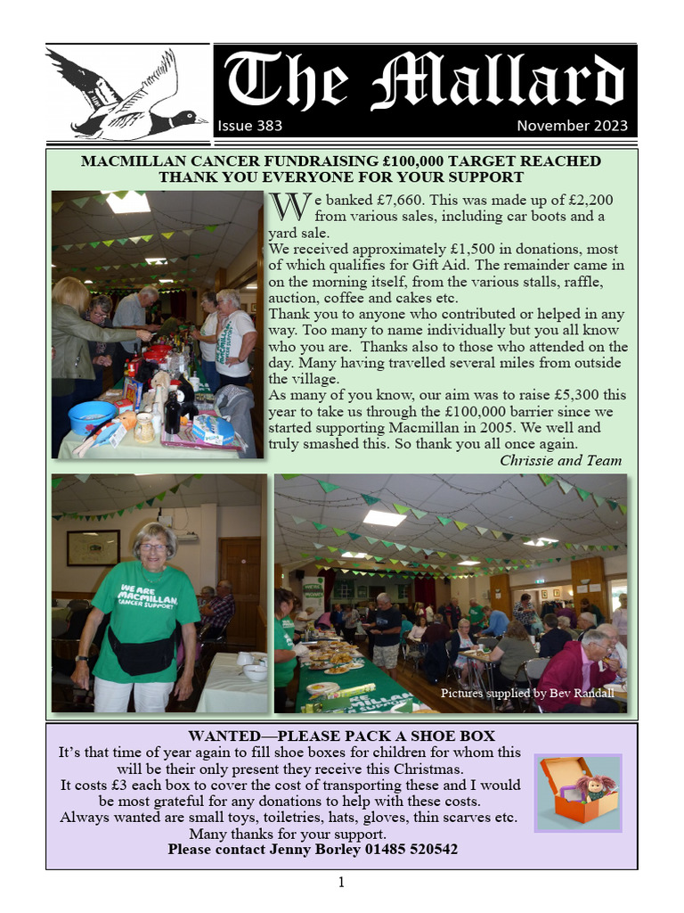 "THE MALLARD" November 2023 | PDF | Quilt