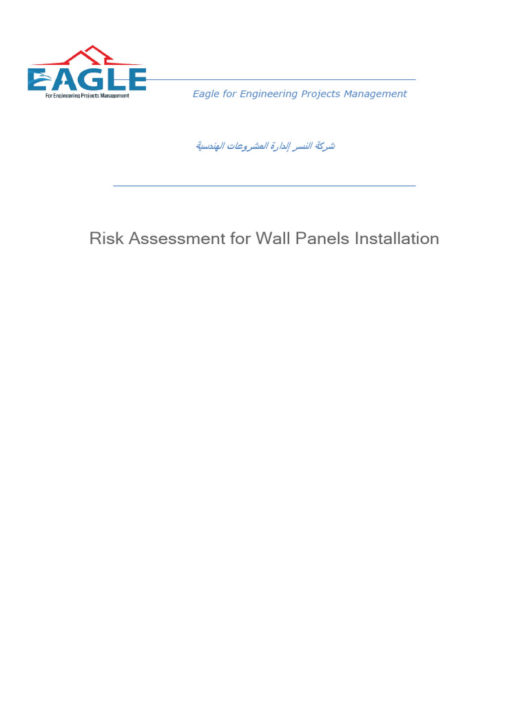 Risk Assessment For Wall Panels Installation | PDF | Risk | Risk Assessment