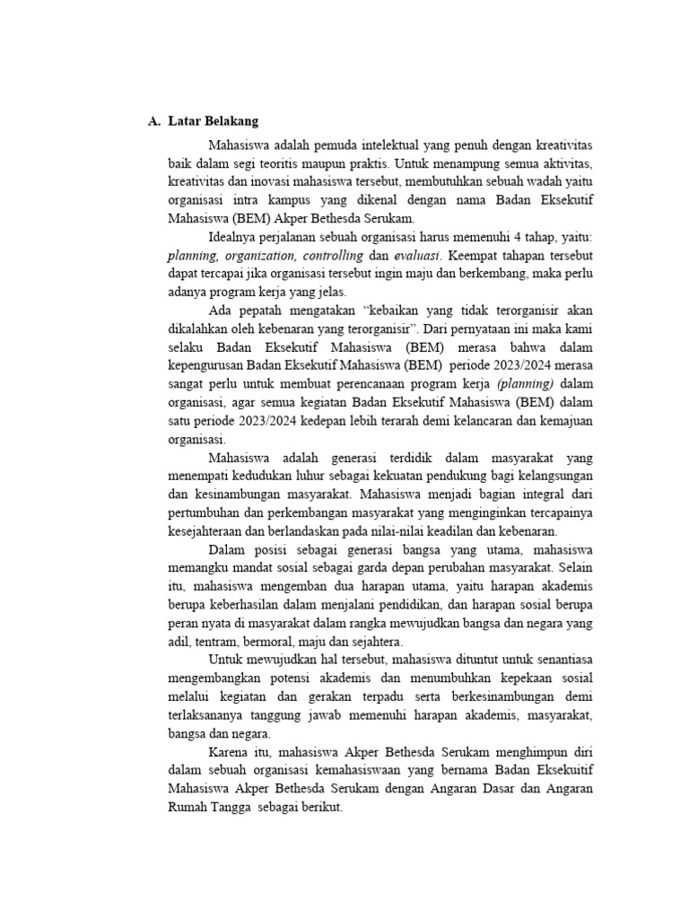 Proposal BEM 2023 | PDF | Sains & Matematika