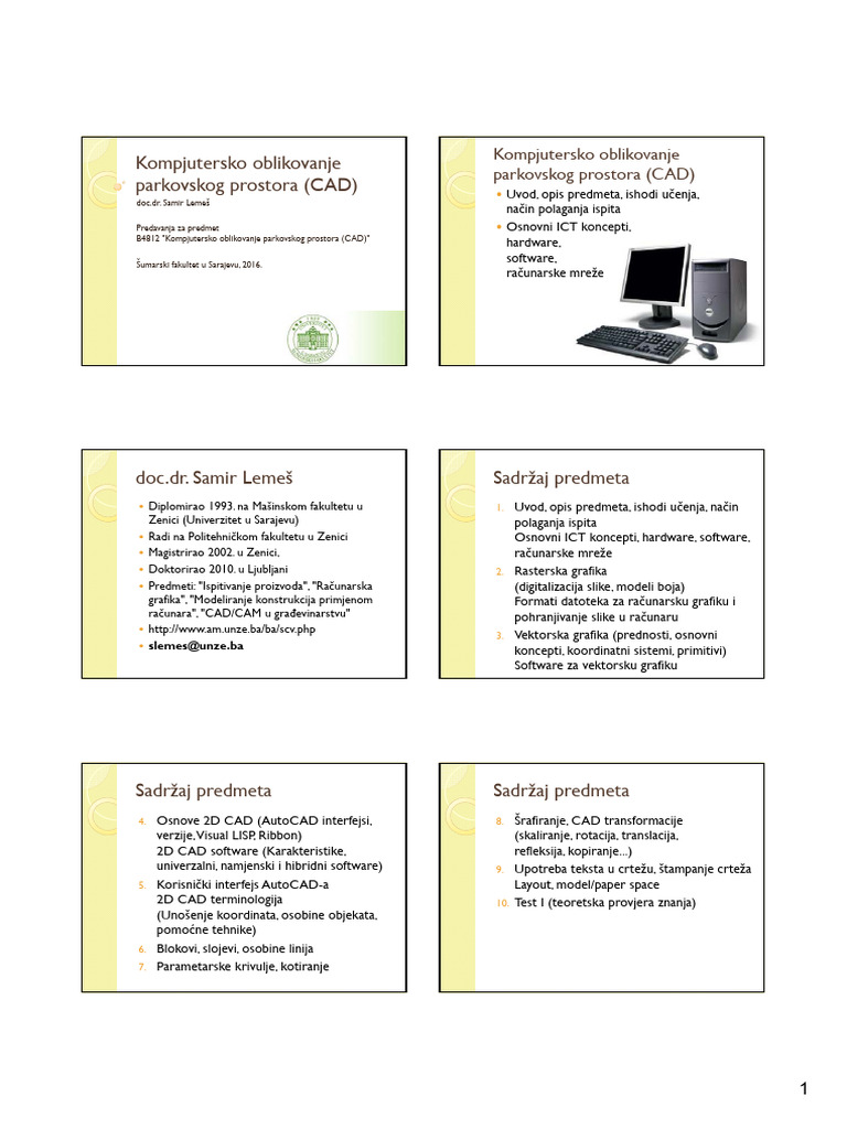 Predavanja - Za - Predmet - Kompjutersko Modeliranje | PDF