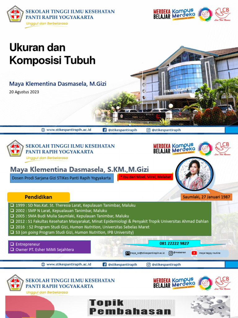 Ukuran Dan Komposisi Tubuh - Pertemuan Ke-2@Mkd | PDF