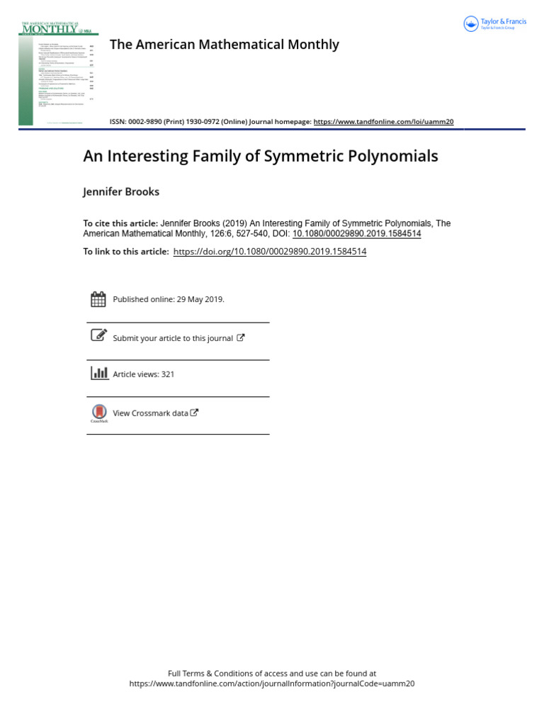 Brooks 2019 | PDF | Polynomial | Area