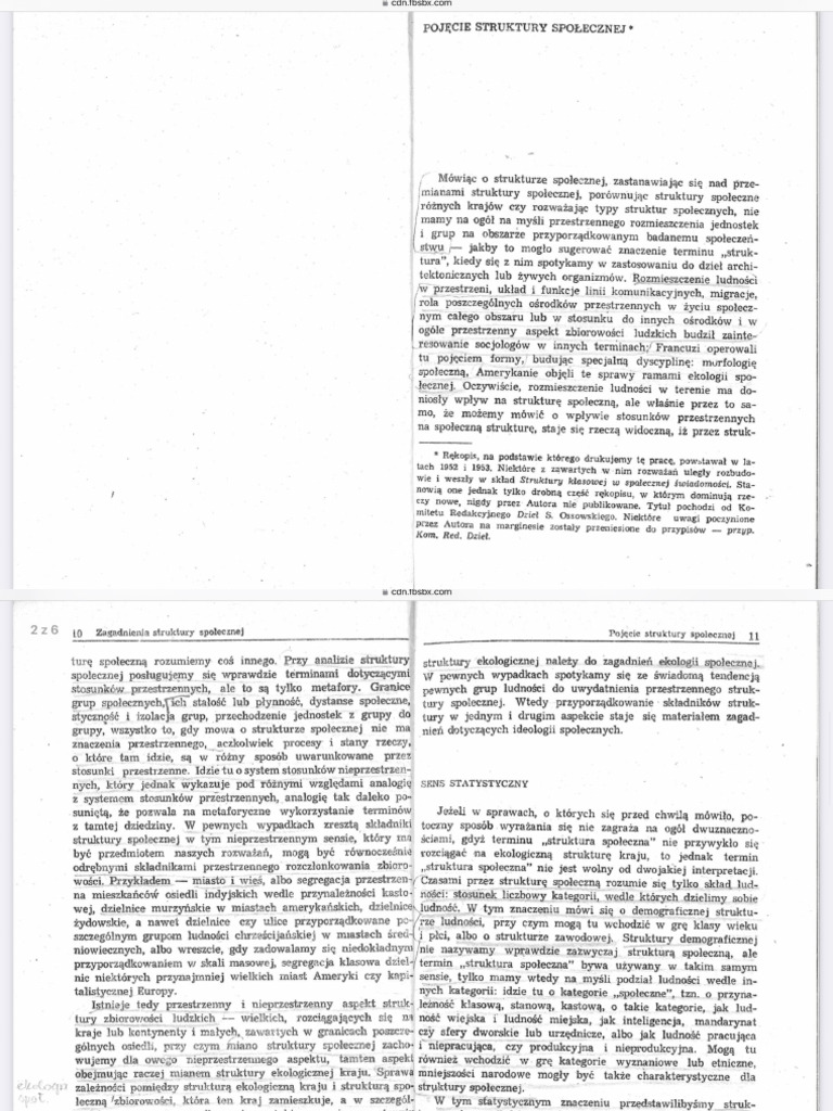 Ossowski - O Strukturze | PDF