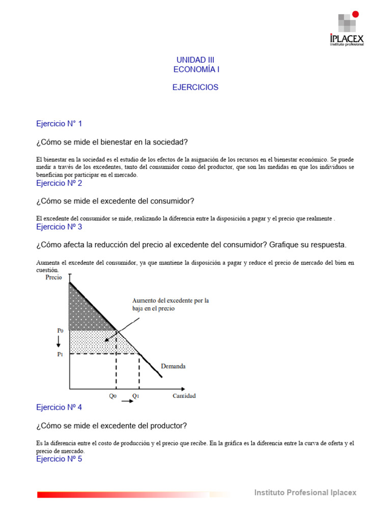 Ej 5 | PDF | Excedente económico | Mercado (economía)