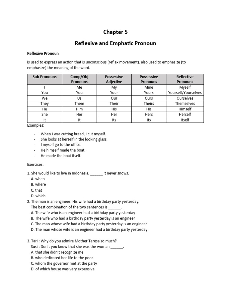 Chapter 5 | PDF | Pronoun | Grammar