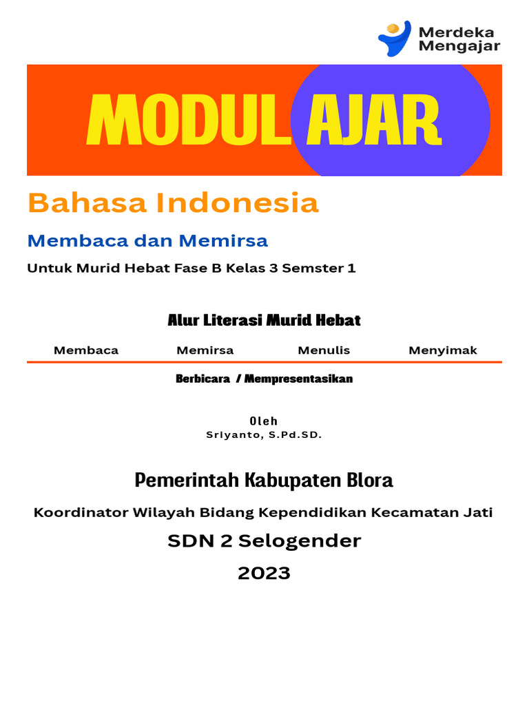 Modul Ajar Bahasa Indonesia - Modul Ajar Membaca Dan Memirsa Untuk ...