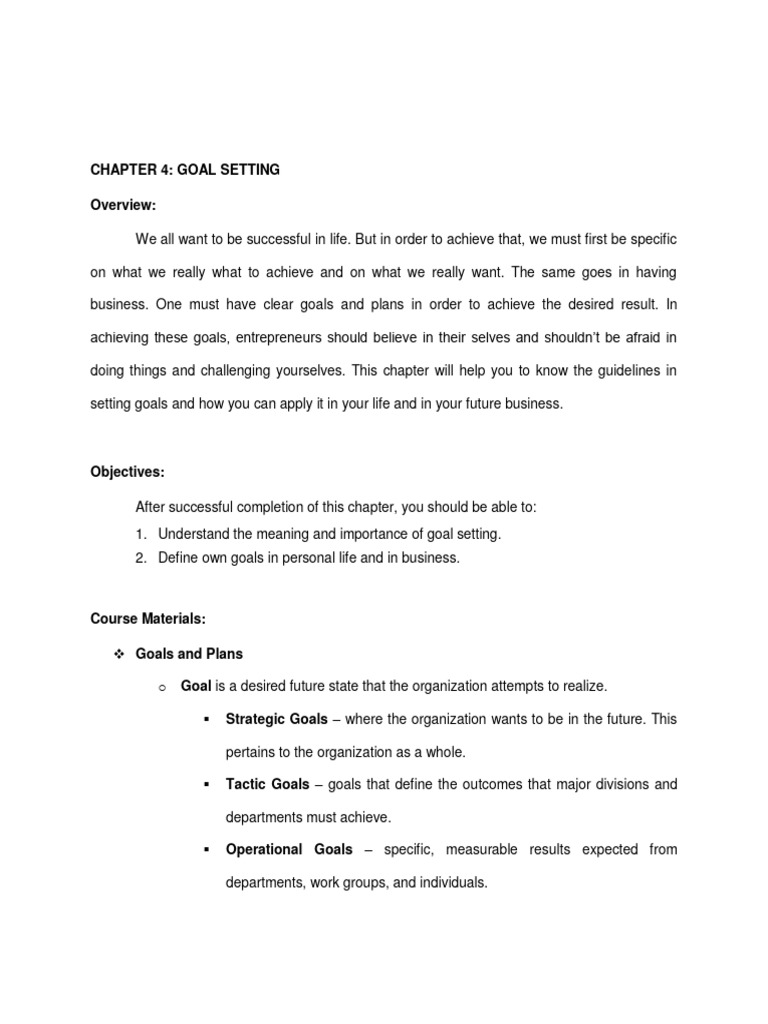 Effective Goal Setting for Success | PDF