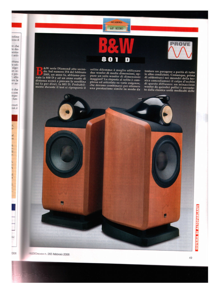B&W - 801D | PDF