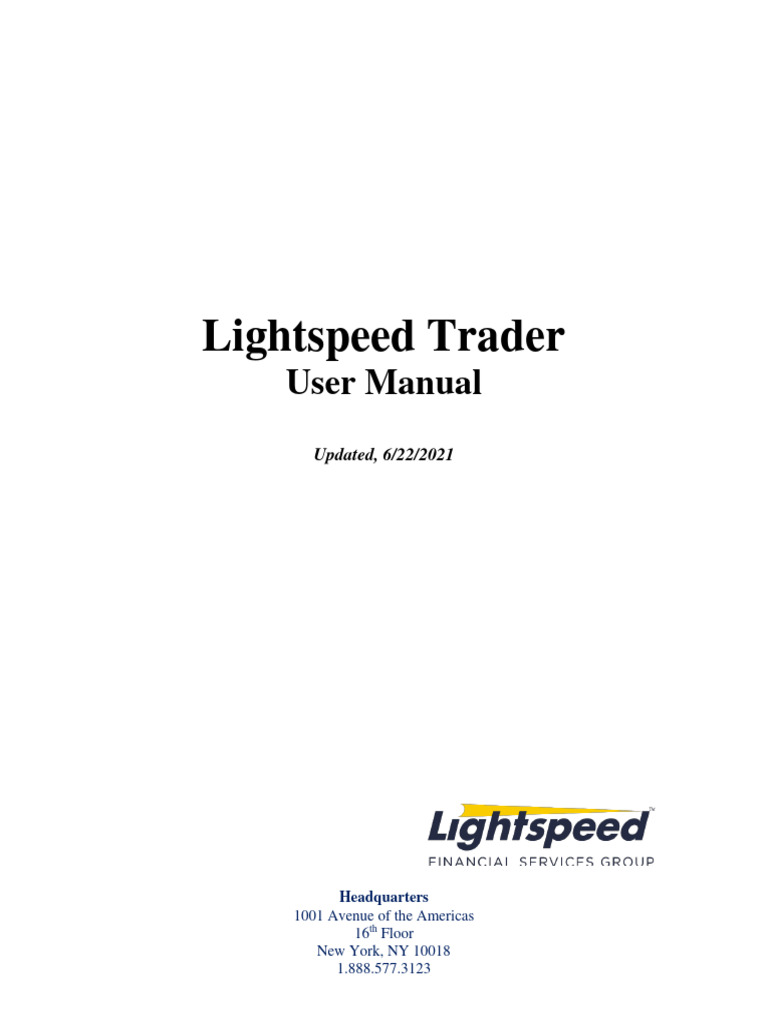 Lightspeed Manual 2021 | PDF | Greeks (Finance) | Software