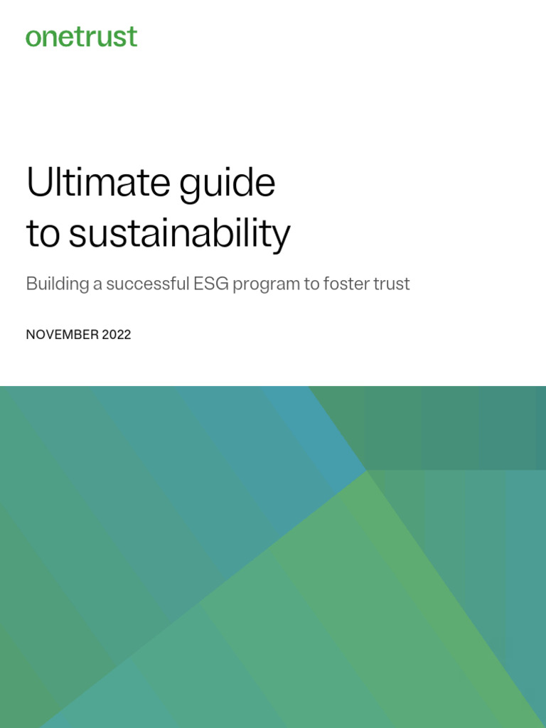 Ultimate Guide To Sustainability Successful ESG Program White Paper ...