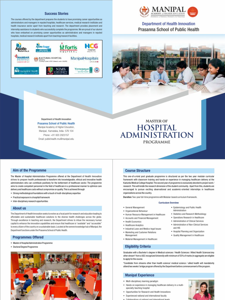 MHA Programme Brochure | Download Free PDF | Health Care | Health ...