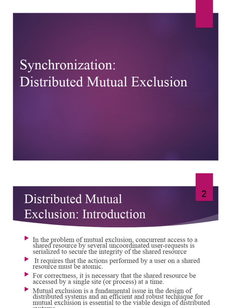 Distributed Mutual Exclusion Pdf Distributed Computing Computer Programming