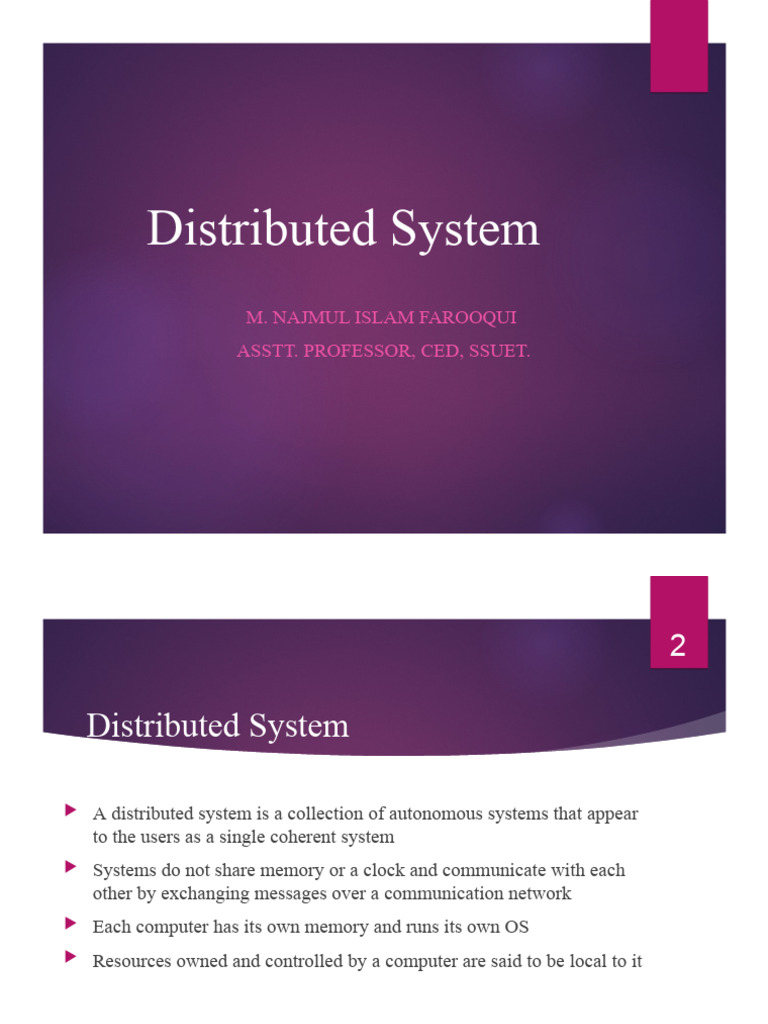 Distributed Systems | PDF | Process (Computing) | Distributed Computing