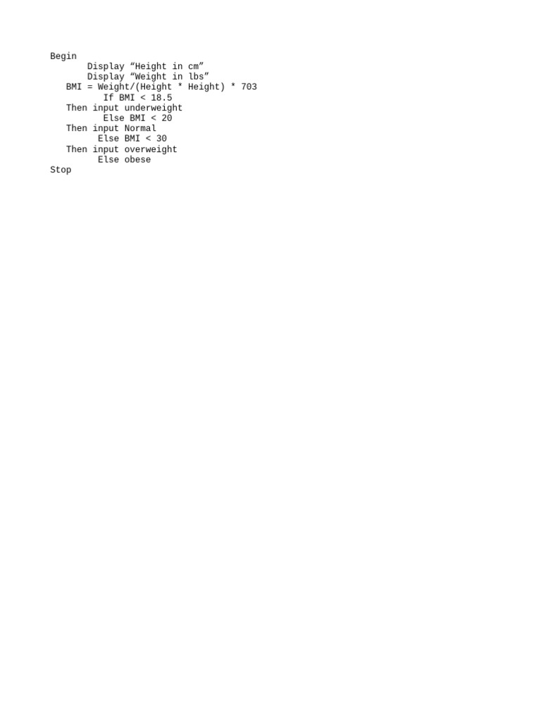 Graded Project 1 Pseudocode | PDF