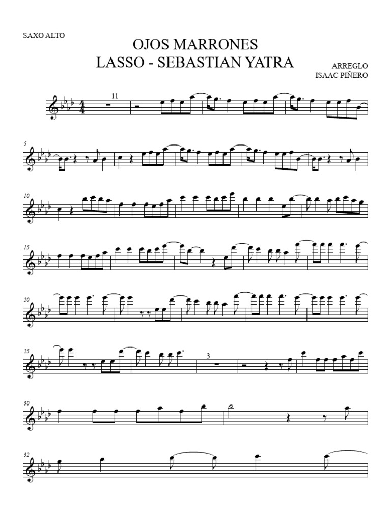 Ojos Marrones - Lasso FT Sebastian Yatra | PDF