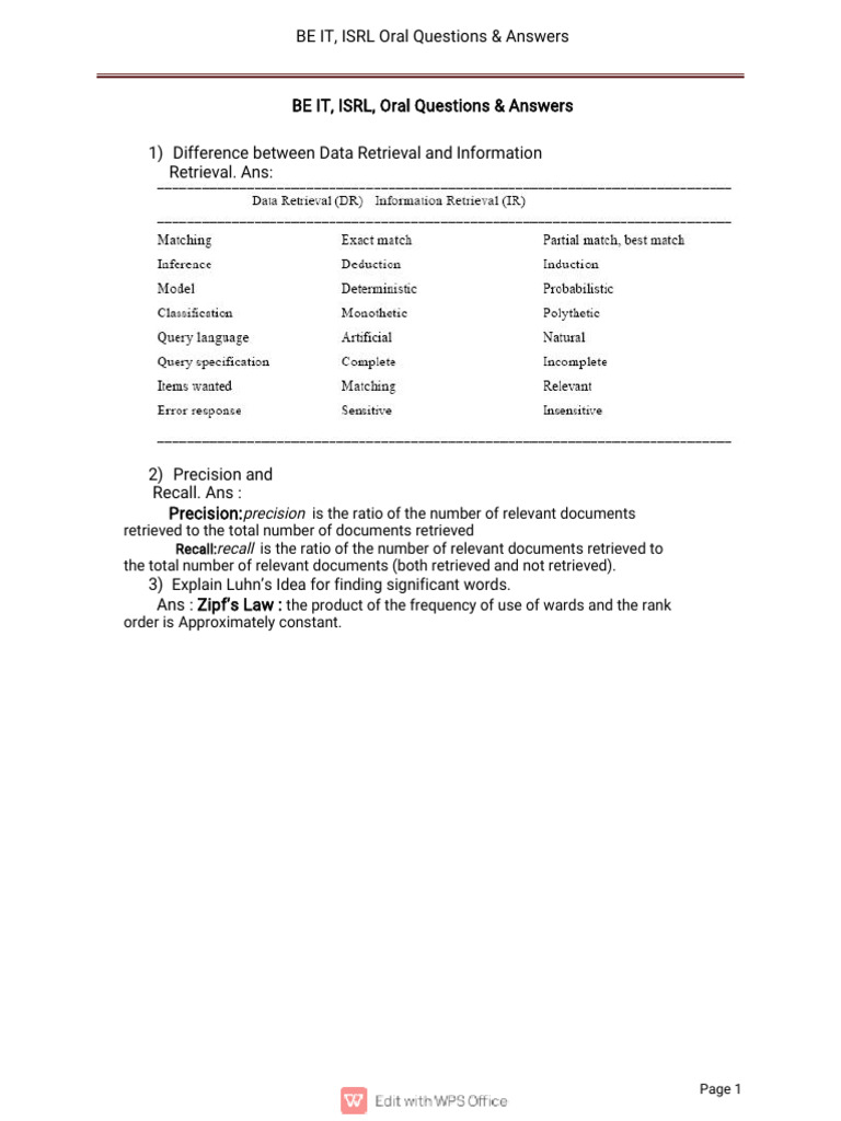 ISR Question For Oral Exam | PDF | Cognitive Science | Algorithms