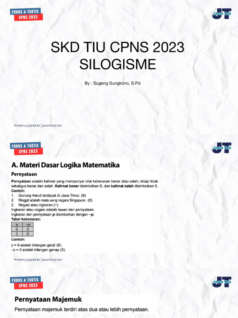 Tiu 2 Silogisme | PDF