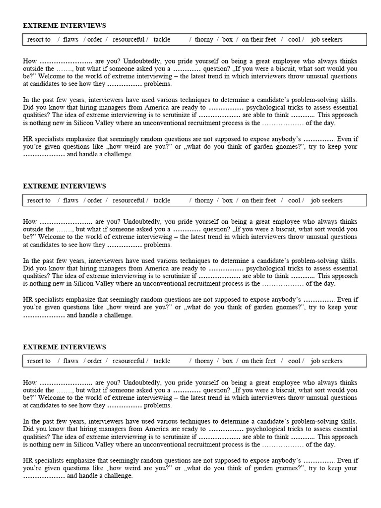 Lesson 2 - Extreme Interviews | PDF
