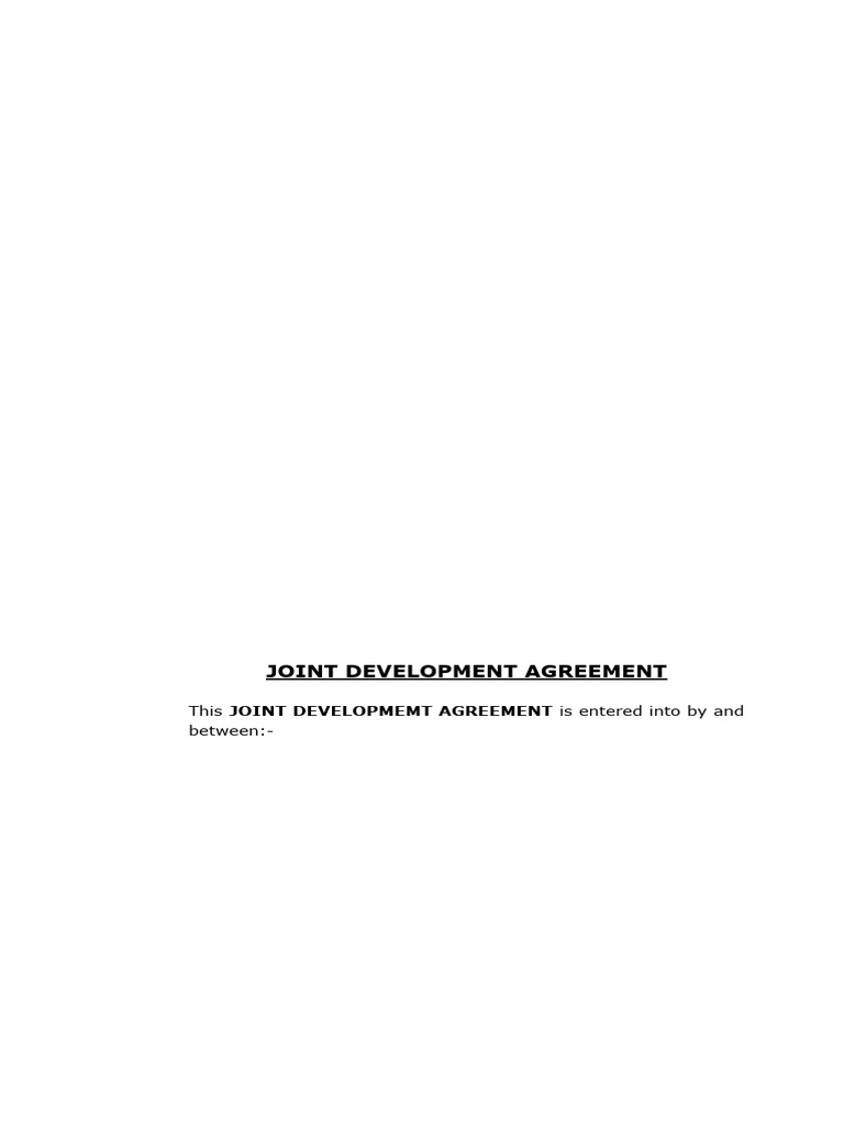 Joint Development Agreement and Program of Apartment Buiding Mehrunnisa ...