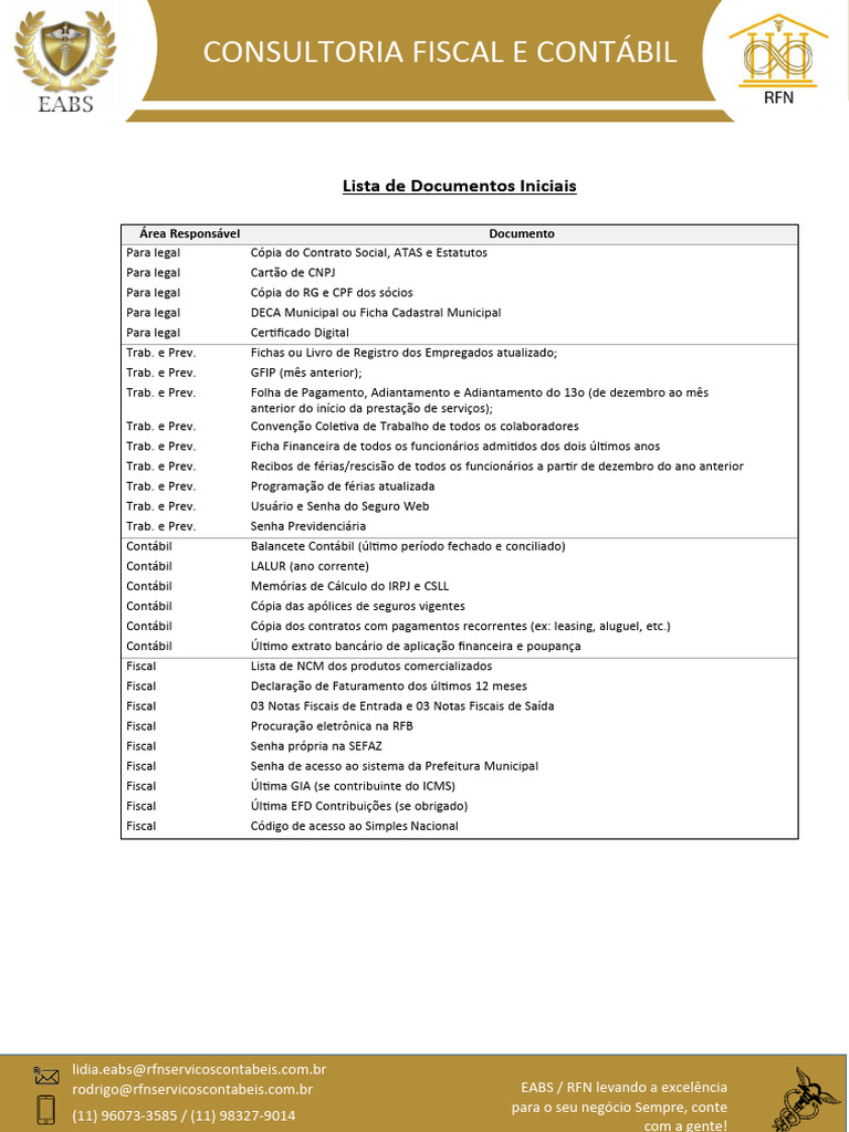 Modelo de Solicitação de Documento para Transferencia de Contabilidade ...