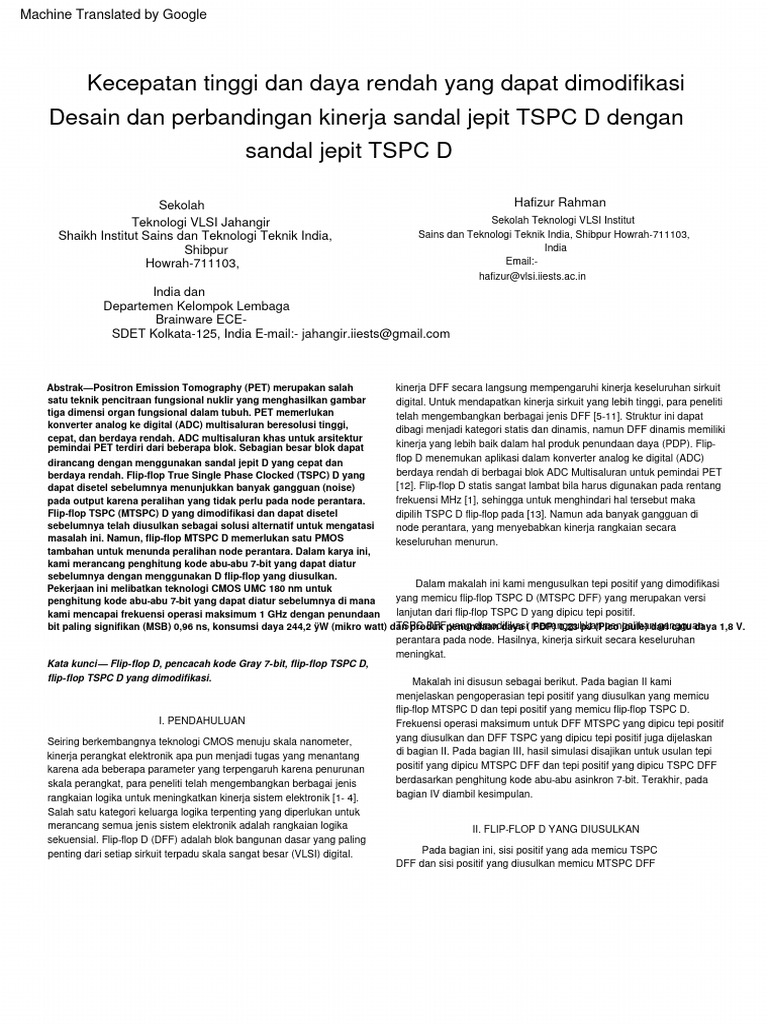 High Speed and Low Power Preset Able Modified TSPC D Flip Flop Design and Performance Comparison ...