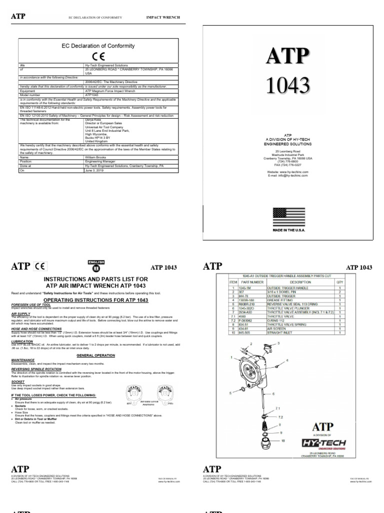 Atp 1043 Ce Manual-Rev2 | PDF | Metrology | Mechanical Engineering
