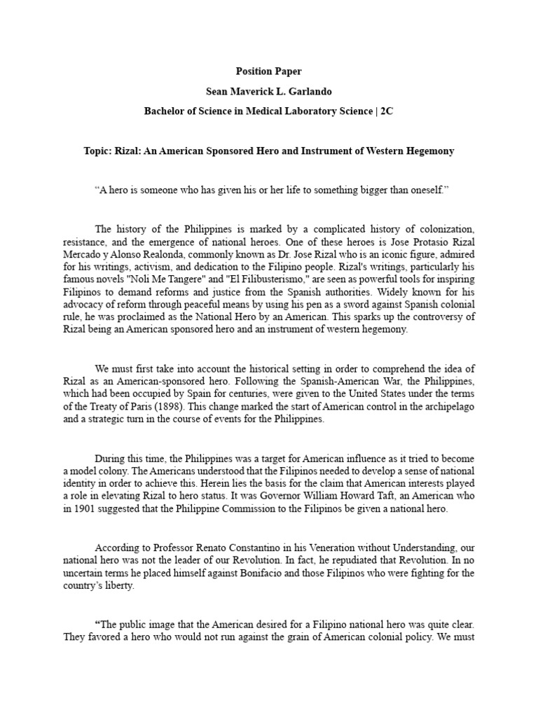 Position Paper Garlando | PDF