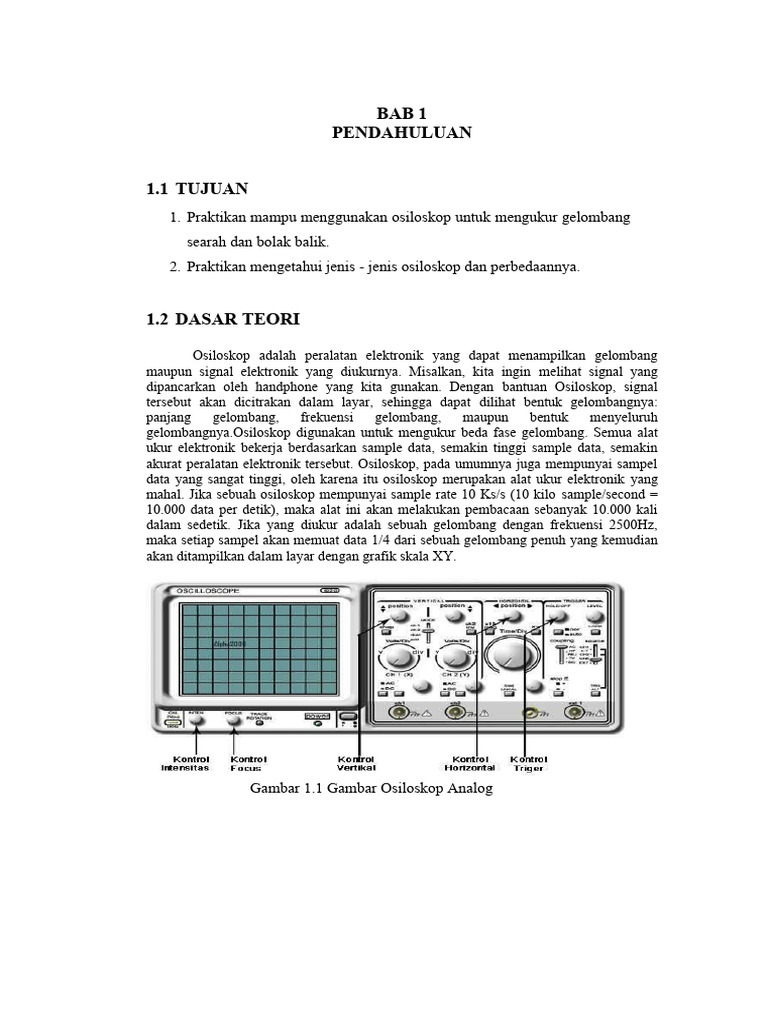 Modul I Osiloskop | PDF | Sains & Matematika