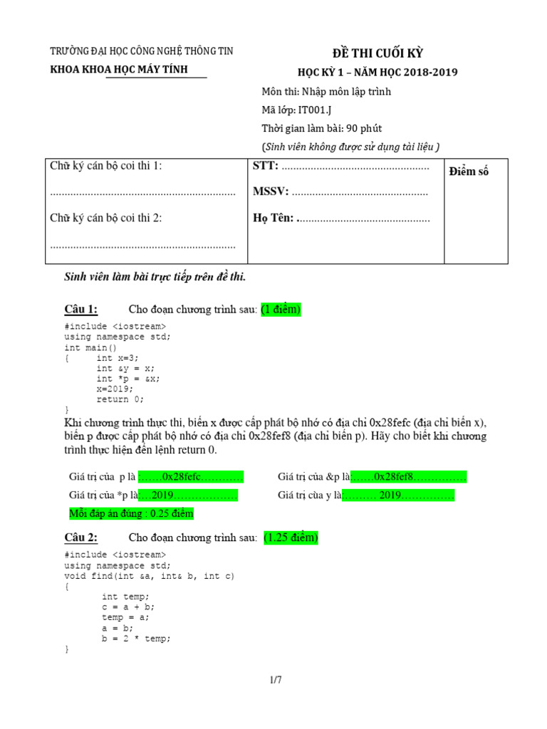 2018-2019 DeThi - NMLT - CK - DT - Final - DapAn | PDF