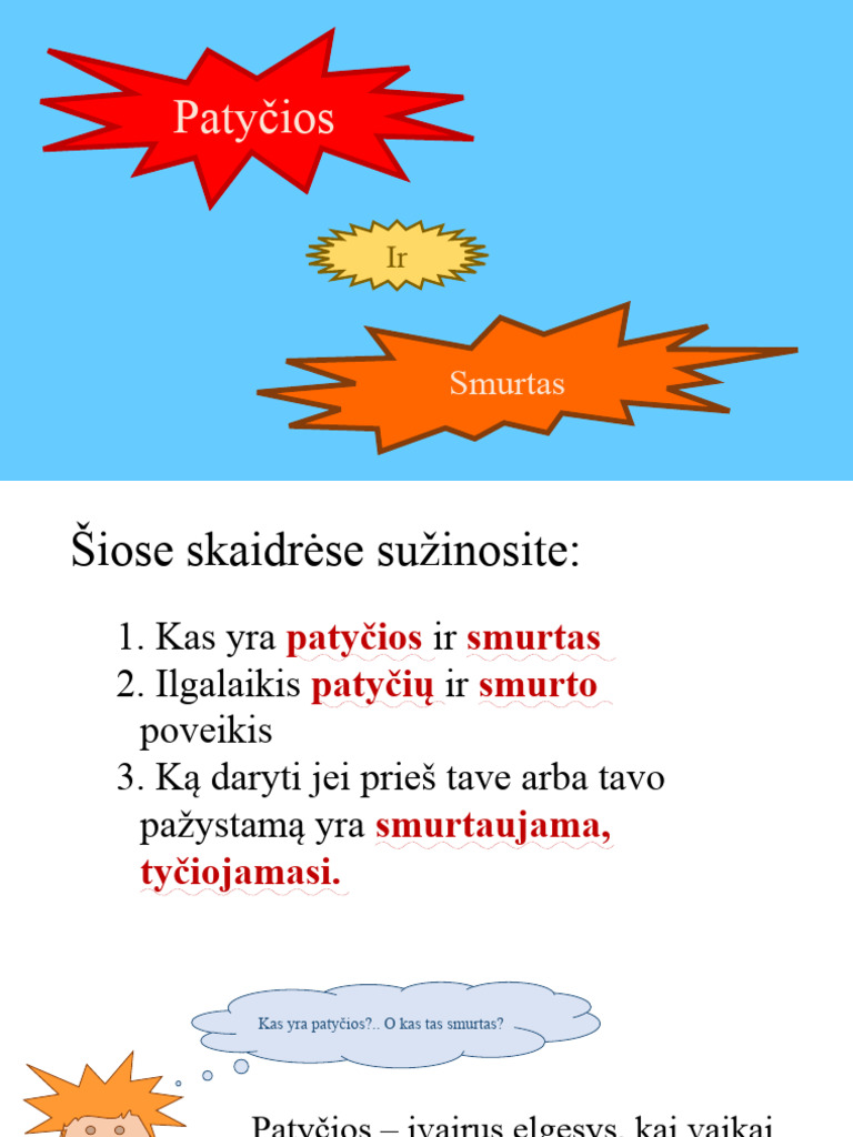 Patyčios Ir Smurtas | PDF