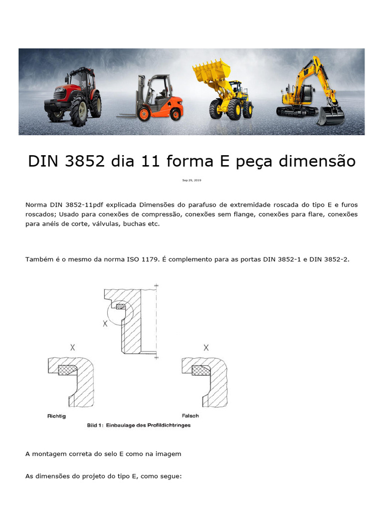 Dimensões da Norma DIN 3852-11 Tipo E | PDF | Computadores | Tecnologia ...