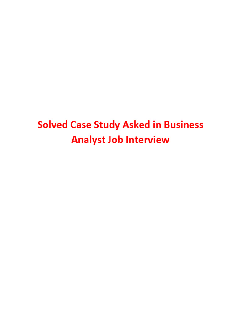 Solved BA Case Study | PDF | E Commerce | Inventory