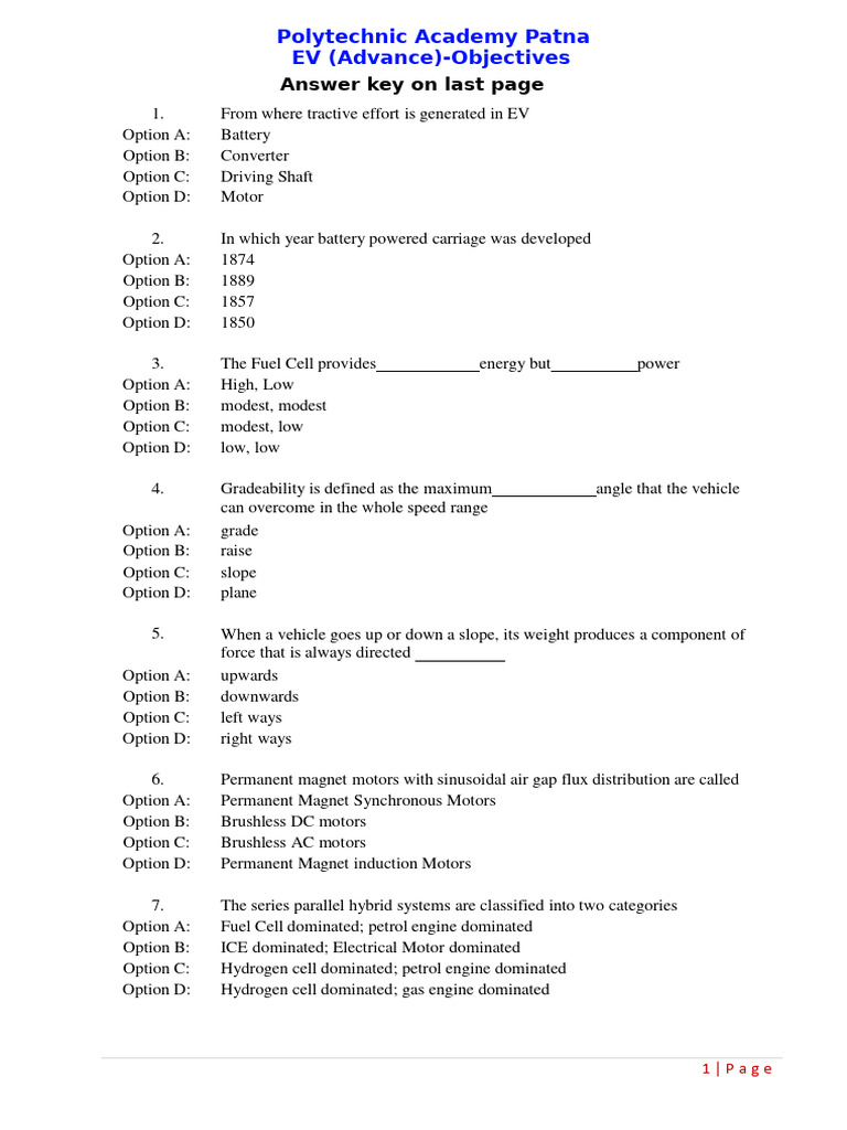 EV (Advance) Objectives - 23385812 - 2023 - 09 - 27 - 20 - 13 | PDF ...