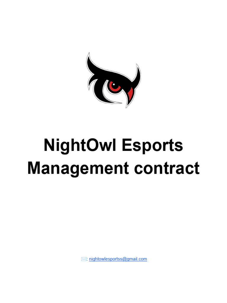 Esports Management Agreement | PDF | Private Law | Business Law