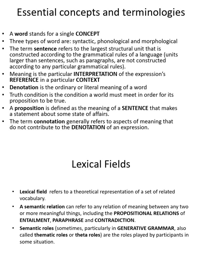 Lexical Semantics | PDF | Word | Lexicon