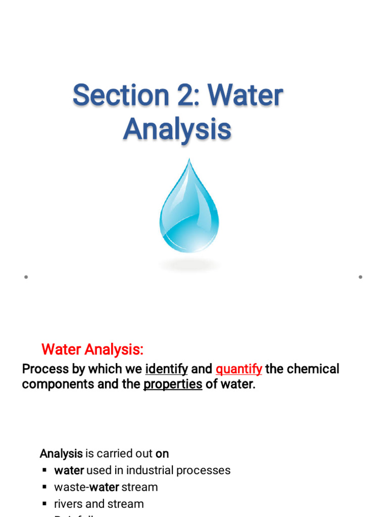 Water Analysis | PDF | Nitrate | Ammonium
