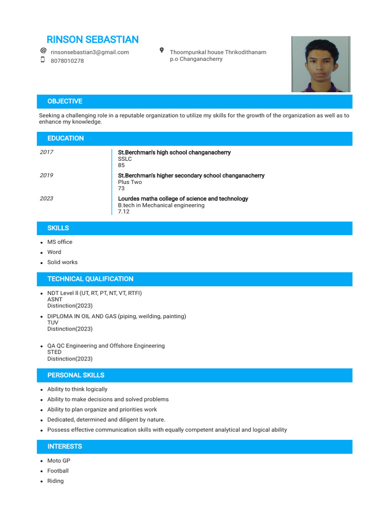 Rinson CV - Merged | PDF