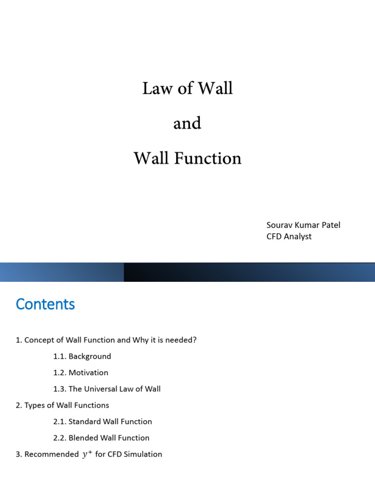 CFD Wall Function | PDF | Computational Fluid Dynamics | Fluid Dynamics