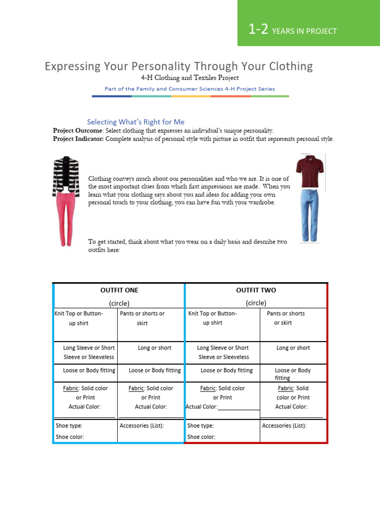 Defining Your Clothing Personality | PDF | Clothing | Textiles