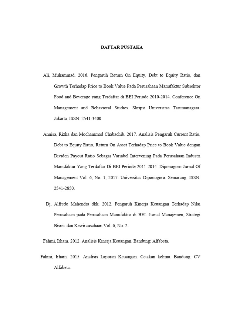 DAFTAR PUSTAKA-ridho | PDF | Bisnis