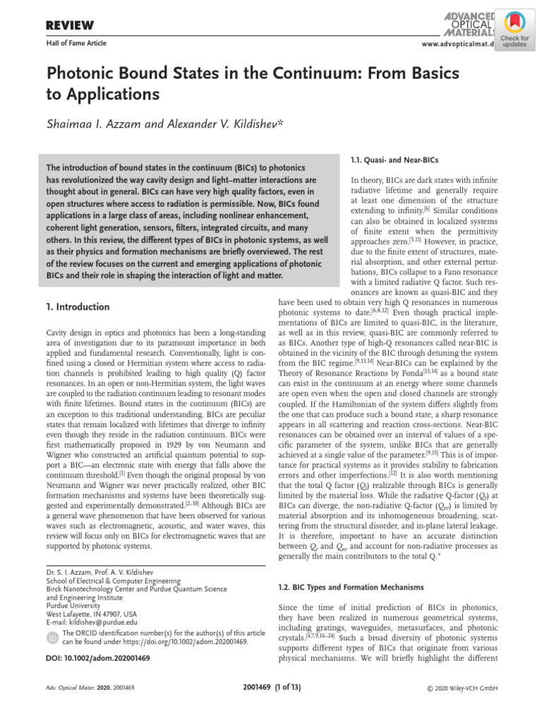 Azzam BIC | PDF | Laser | Nonlinear Optics