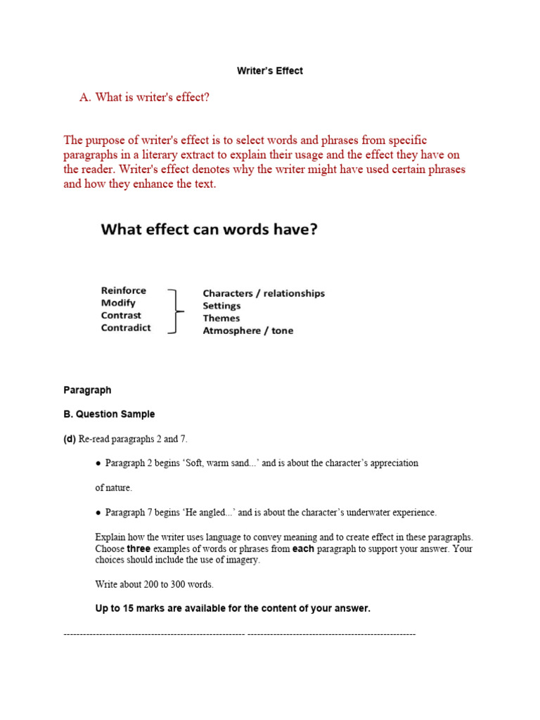 Introduction To Writer's Effect | PDF | Applied And Interdisciplinary ...