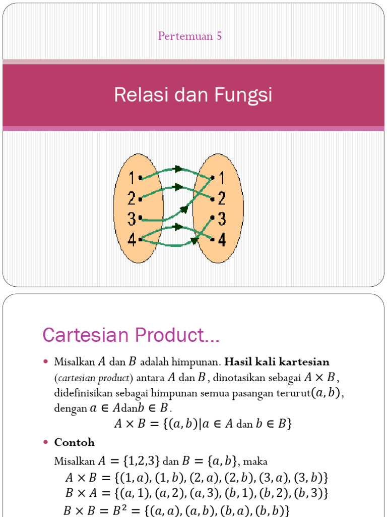 Pertemuan 5 Relasi Dan Fungsi | PDF
