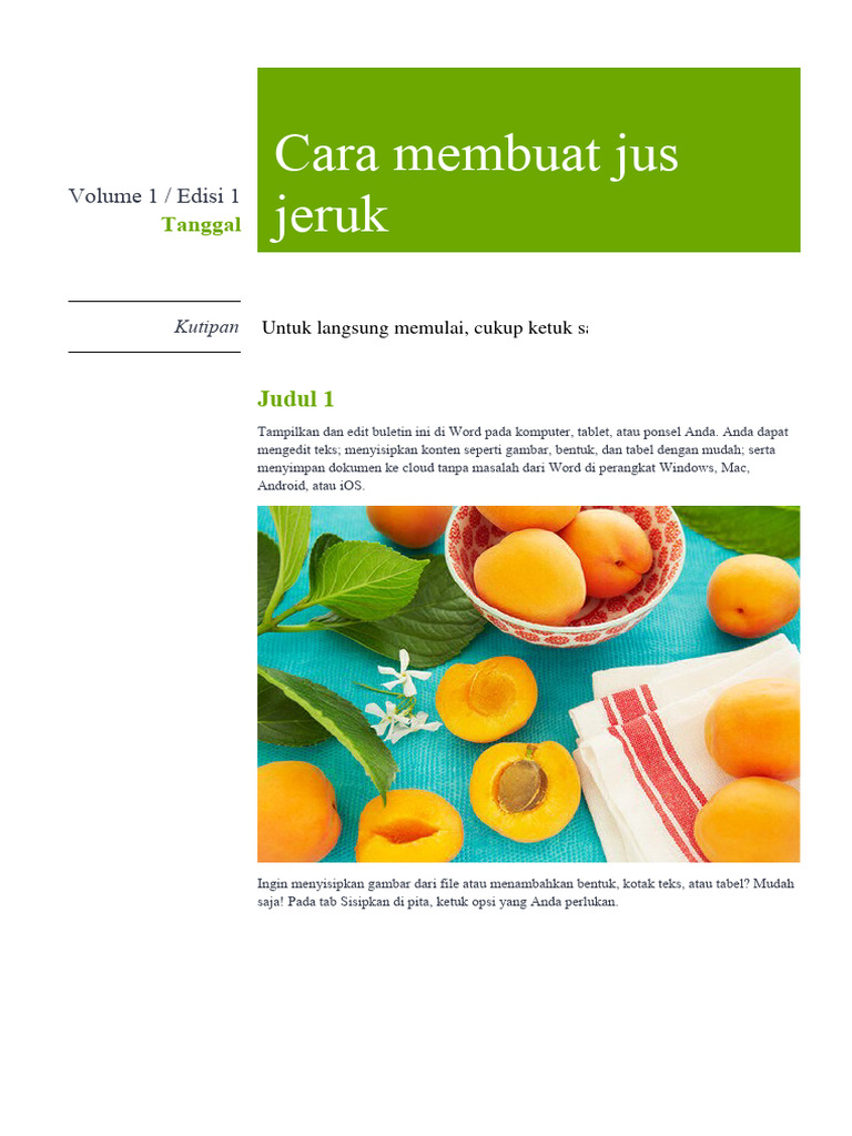 Cara Membuat Jus Jeruk | PDF