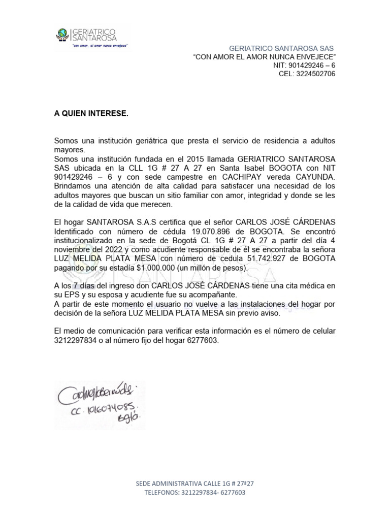 Certificacion Personal Ejemplo | PDF