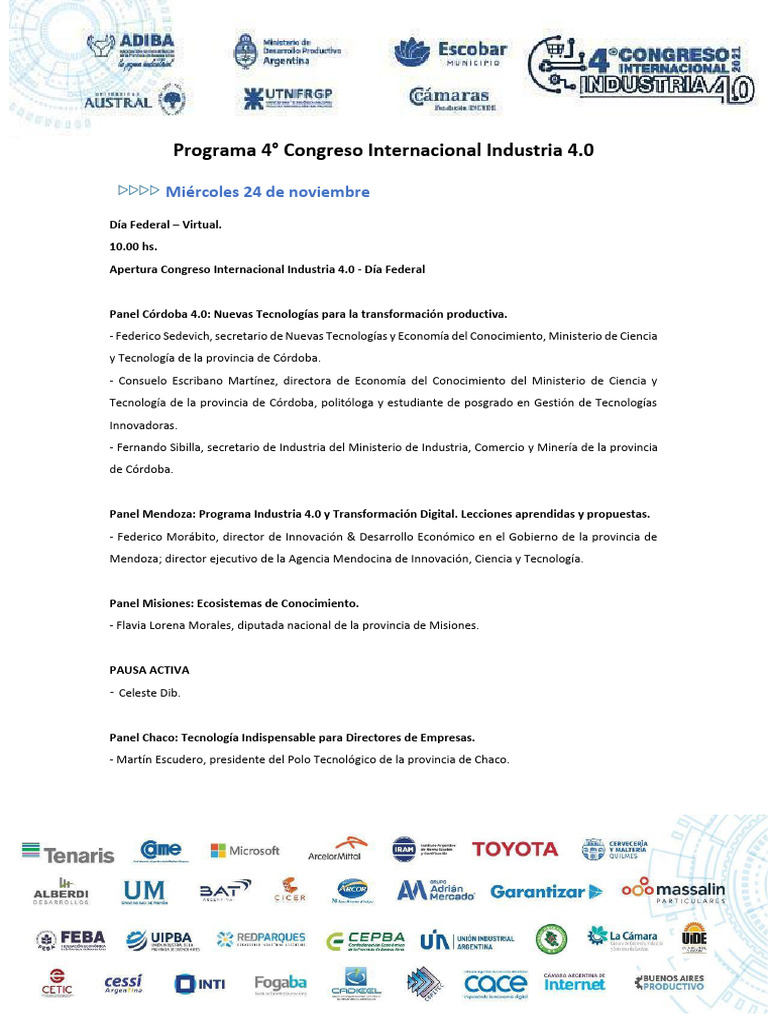 Programa Final | PDF