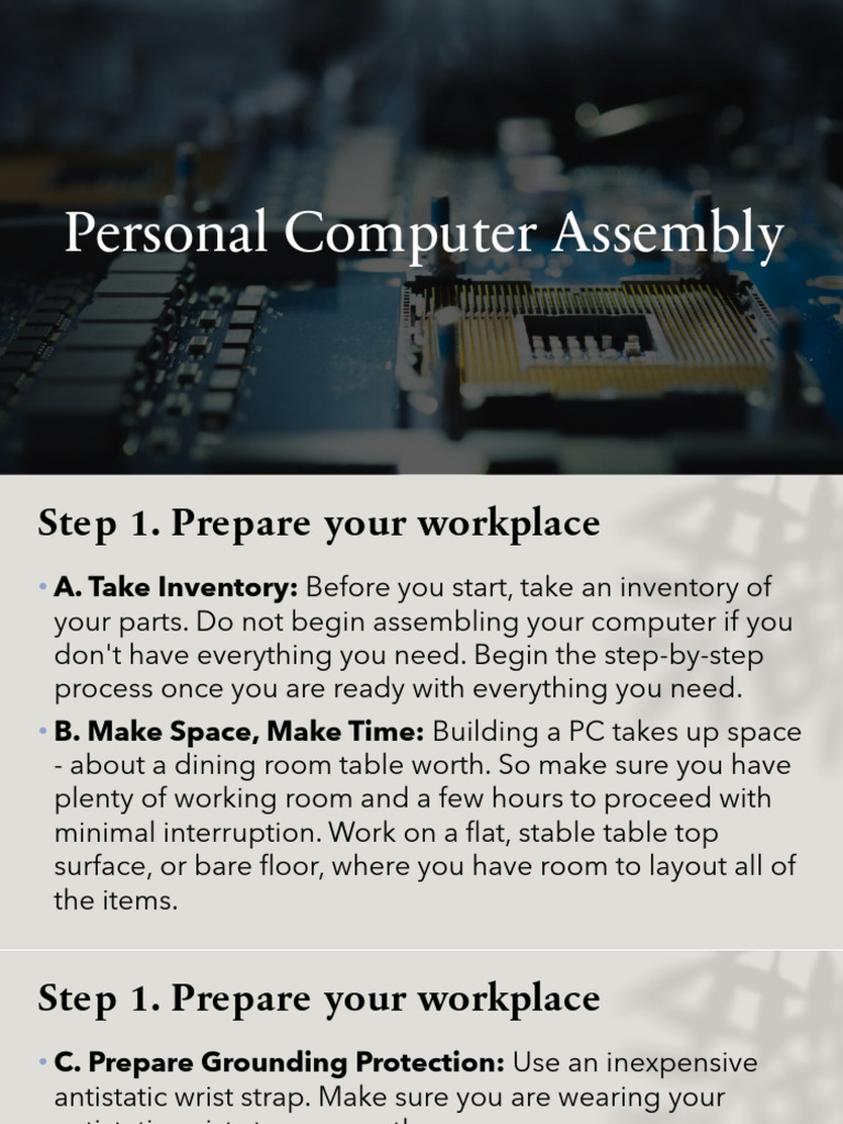 Personal Computer Assembly | PDF | Electrical Connector | Usb