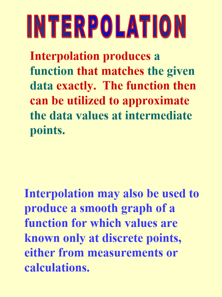 05 Interpolation | PDF | Interpolation | Function (Mathematics) 05 Interpolation | PDF | Interpolation | Function (Mathematics)