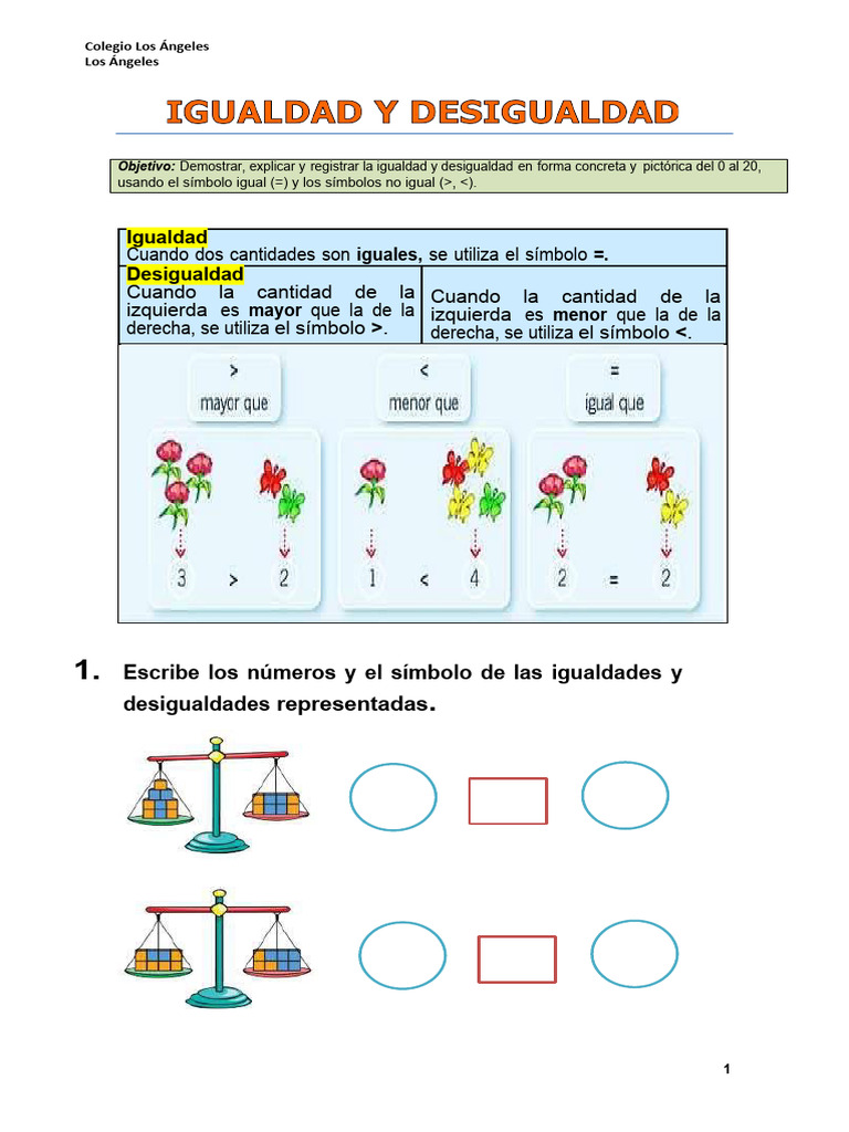 Guia de Igualdad y Desigualdad | PDF