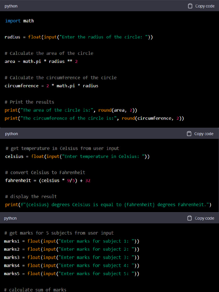 Python Practical Codes | PDF Python Practical Codes | PDF